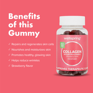 Wellspring Beauty Collagen with Biotin for Glowing Skin 500 mg Anti ...