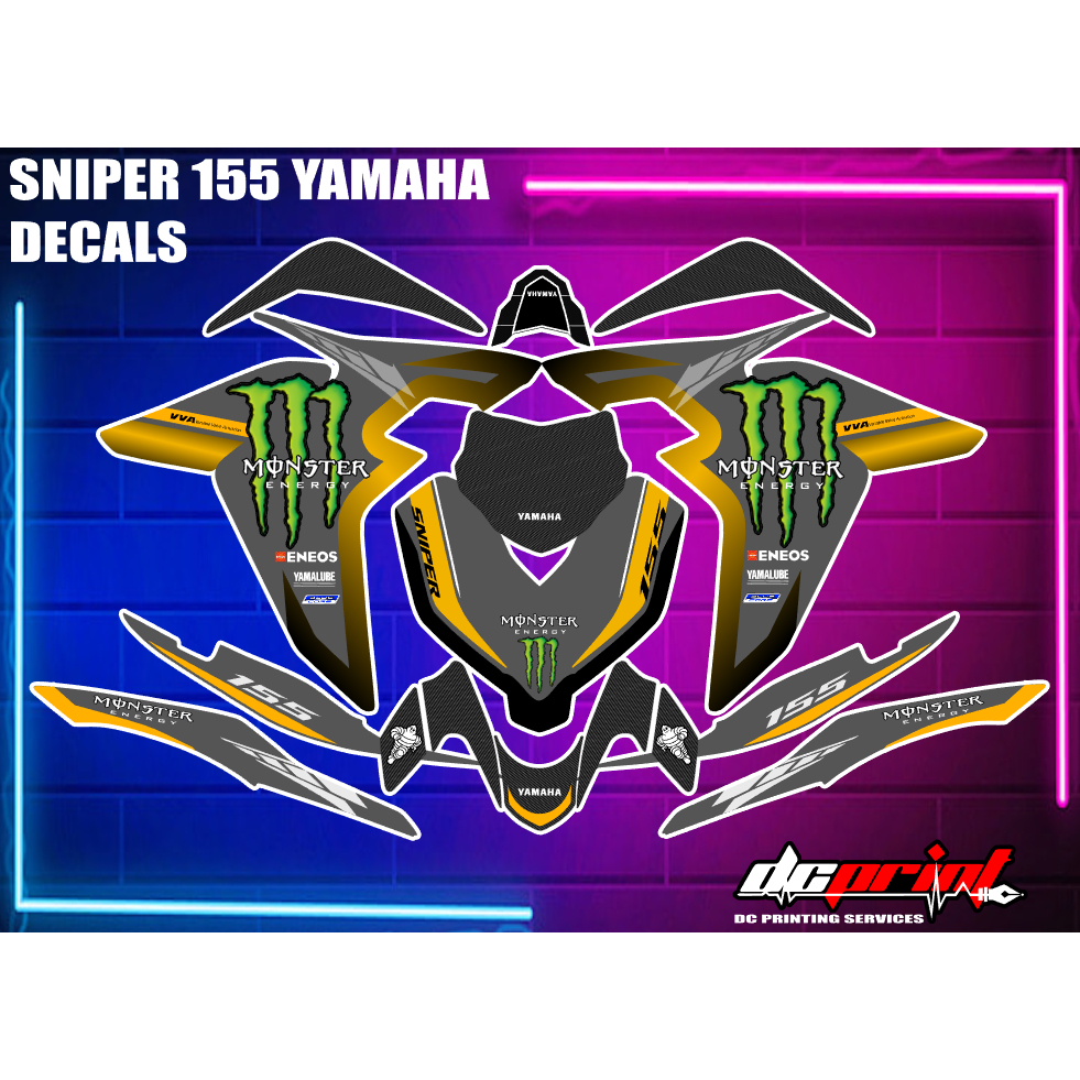 Sniper 155 Fulldecals laminated High quality Sticker YELLOW HORNET ...