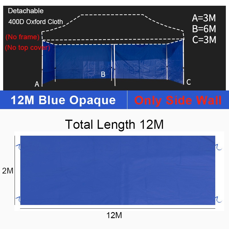 3x3/3x4.5M Tent Surface Outdoor Tents Accessories Portable Transparent ...