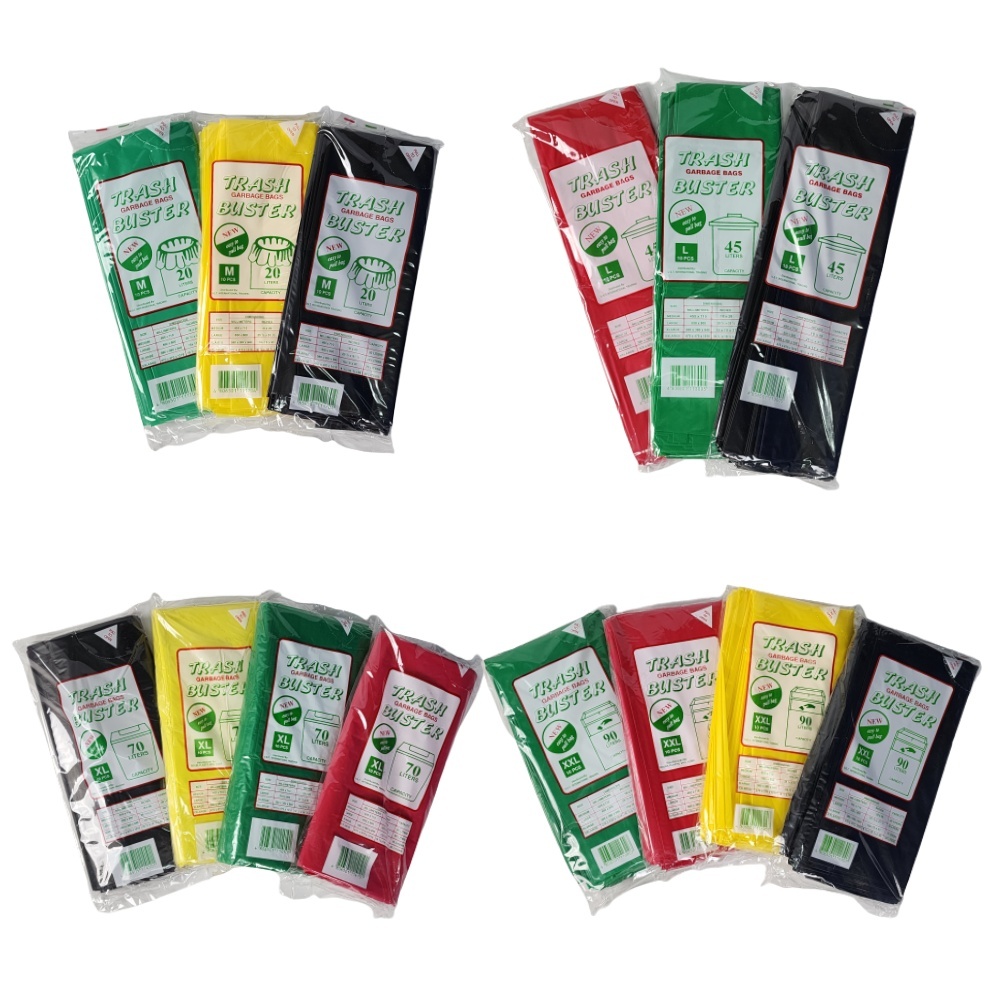 Trash Buster Thick Garbage / Trash Bag - 10pcs/pack - Easy to Pull Bag ...