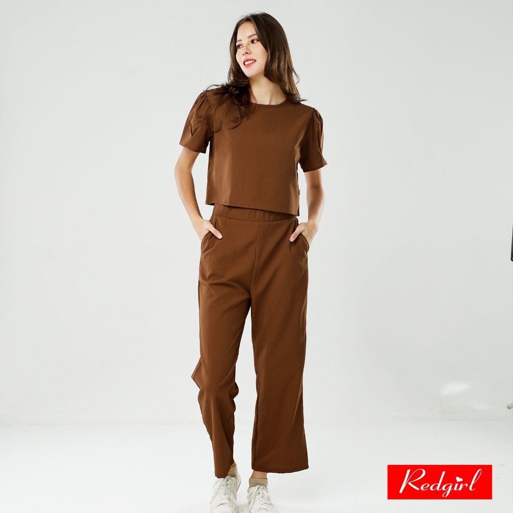 Red Girl 2 In 1 Blouse With Pants RSLT08-0121 | Shopee Philippines