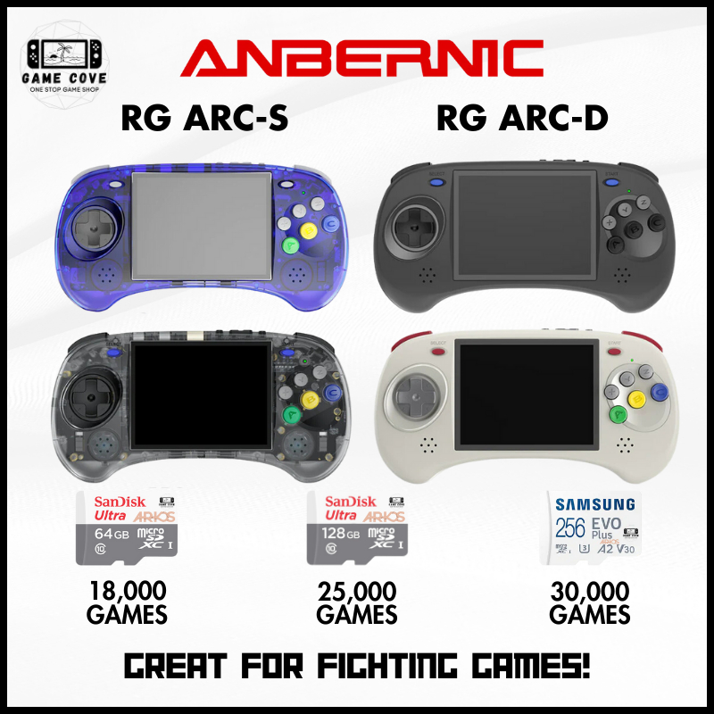 Anbernic RG ARC-S RG ARC-D with SanDisk SD Card Six Keys Fighting Game ...