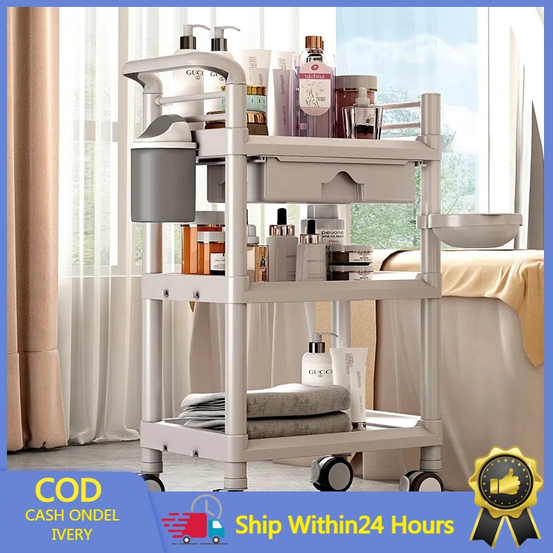 Beauty Clinic Trolley Salon Use Pedestal Rolling facial cosmetic ...