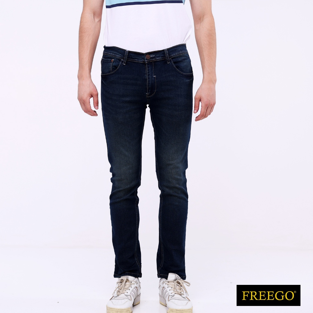 Freego Mens Denim Long Pants Slim Tapered Fit Stretch GSB23-0042 ...