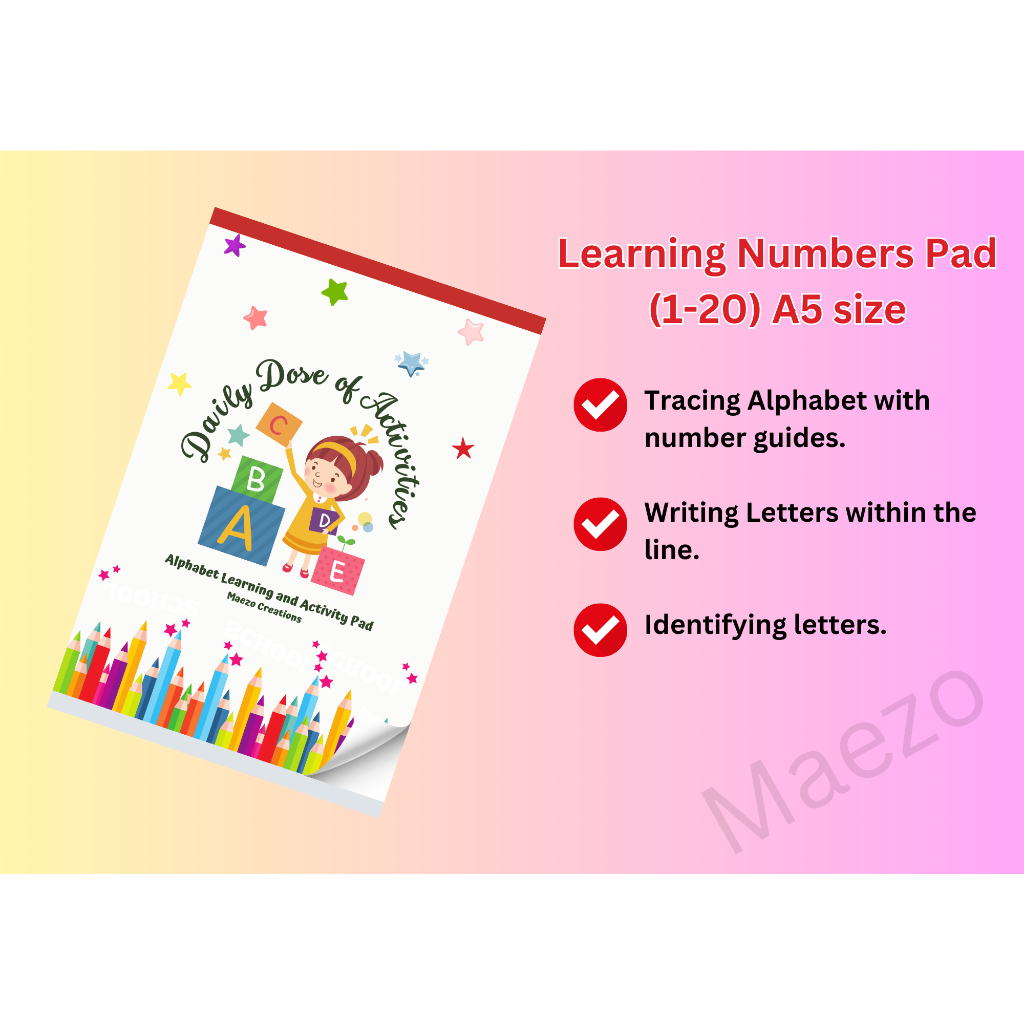 ABC Activity Pad Colored (Tracing, and Identifying) | Shopee Philippines