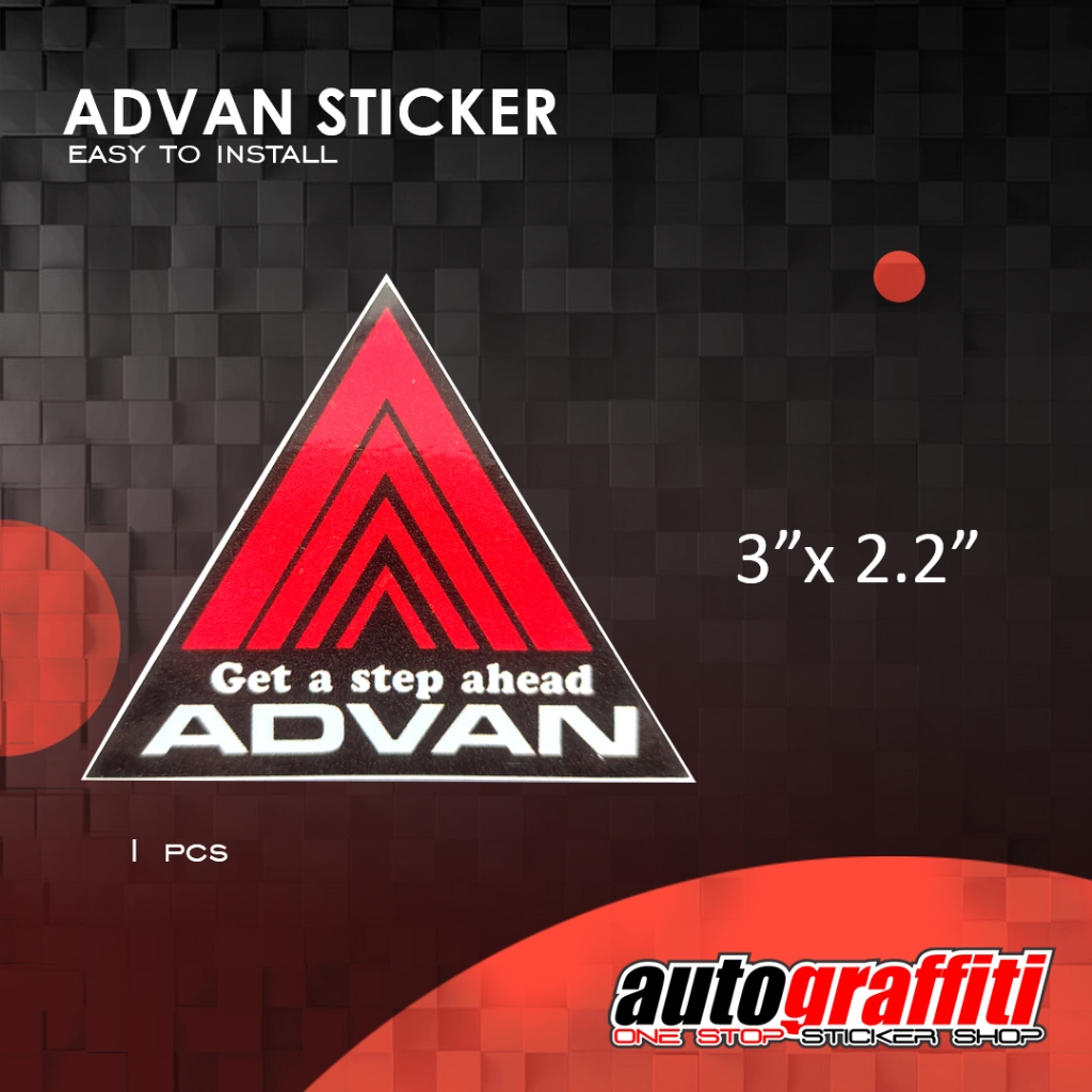 Advan Car Sticker Laminated (1pc) | Shopee Philippines