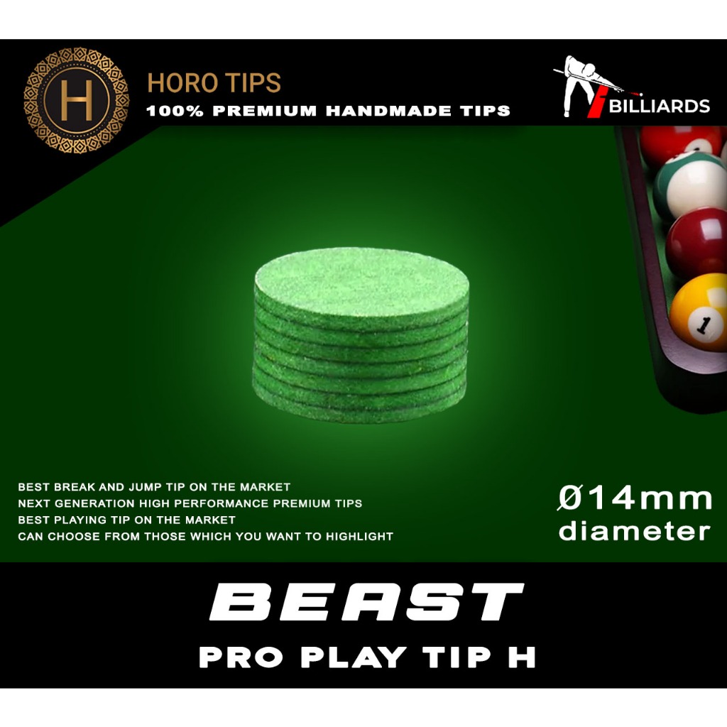 Horo Beast Pro Play H Leather Tip Pool Tip , Billiard cue tip , tip ng ...