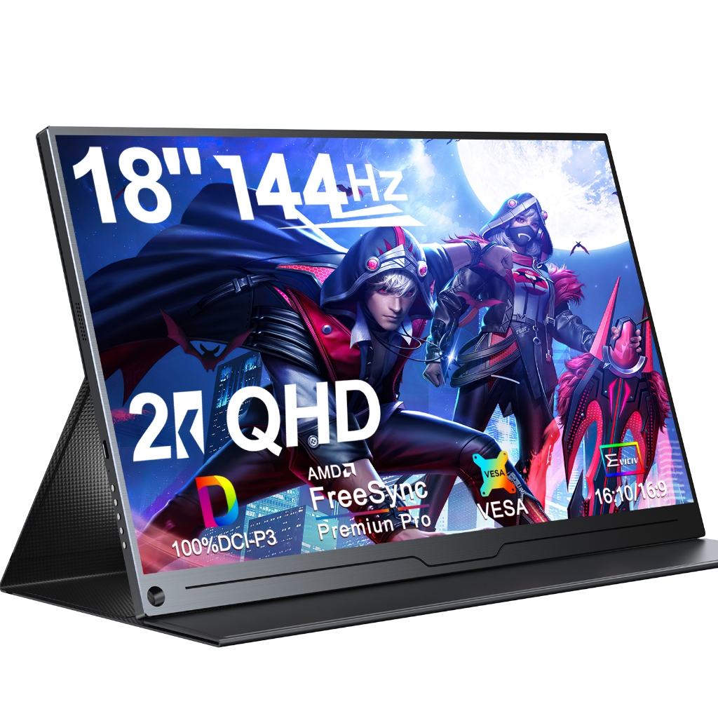 UPERFECT Portable Monitor 18 inch 2.5K 144Hz 100%sRGB Gaming Display ...