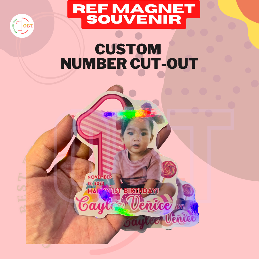 Custom Number Cut-out Ref Magnet Souvenir (MINIMUM OF 30PCS and Up ...
