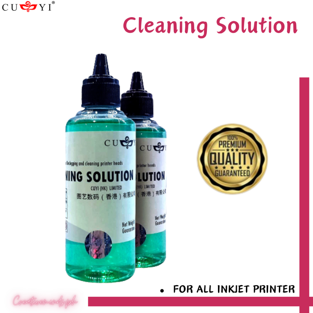 CUYI Cleaning Solution for Inkjet and for Dtf 100ml & Syringe with Hose ...
