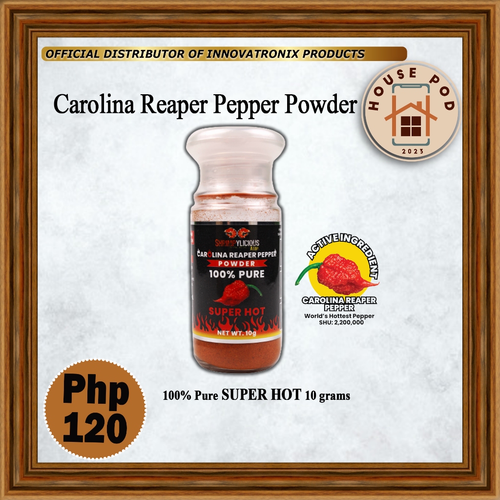 HousePod Carolina Reaper Pepper Powder 100% Pure Super Hot 10g | Shopee ...