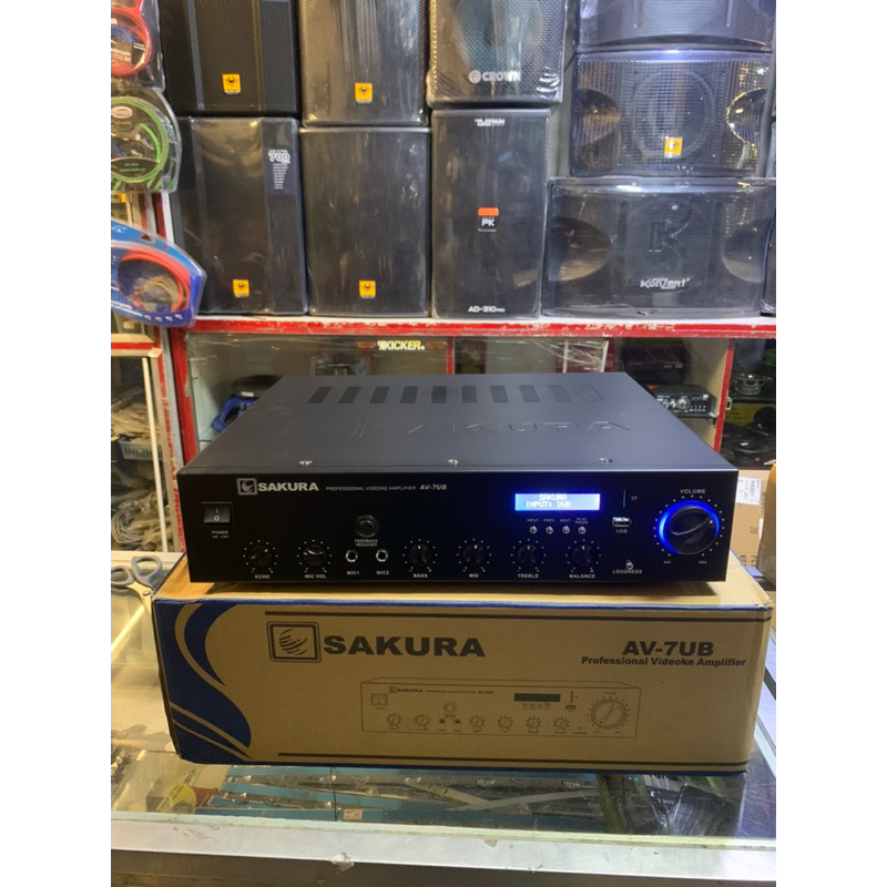Original Sakura AV-7UB Amplifier 850watts X 2 with Bluetooth USB/SD port | Shopee Philippines