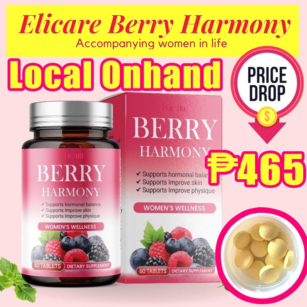 Elicare Berry Harmony - Balance Female hormones tablet SAFE & EFFECTIVE ( 1 box = 60 tablets ...