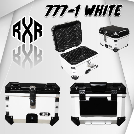 RXR HARD PLASTIK TOP BOX 45L Motorcycle Compartment Box Helmet Box ...