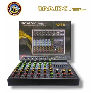 IMIX MIXER 8 CHANNEL WITH EQUALIZER AXE 8 BY TRIDENT 7-BAND STERIO ...