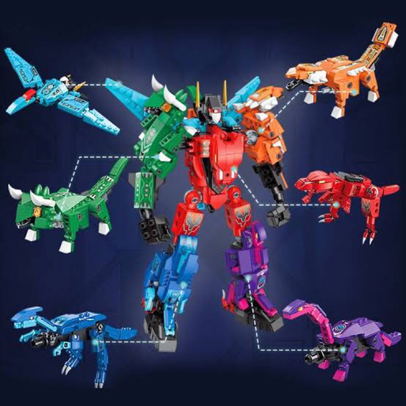 TRANSFORMER Master Deformation Robot ENLIGHTEN 41105 Dinosaur 6in1 ...