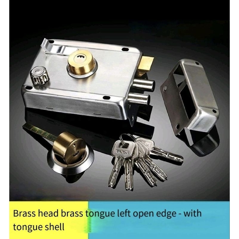 STAINLESS Exterior Door Lock Security Gate Lock Main Door Lock Strong ...