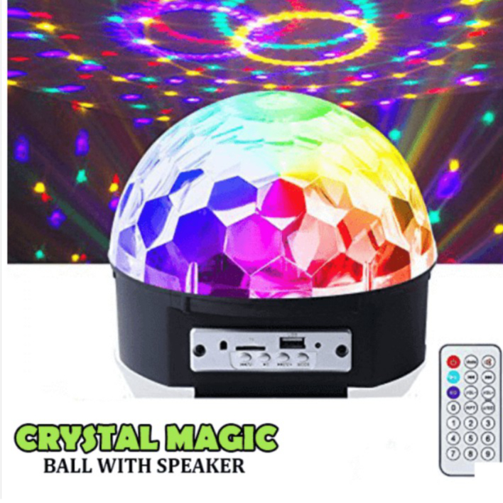LED Light Crystal Magic Ball Light MP3 USB Bluetooth Speaker LED Disco ...