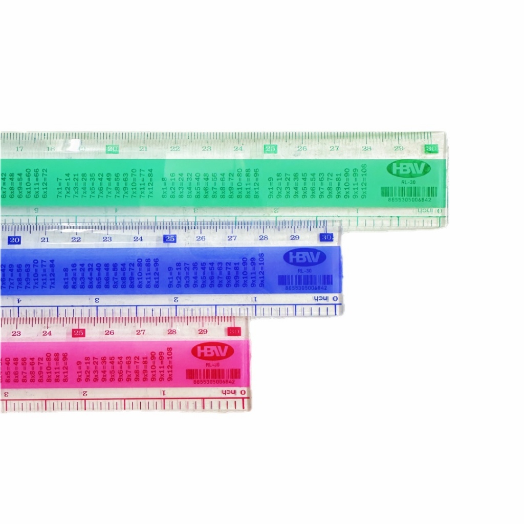12INCH HBW Plastic Ruler Multiplication Formula School Supplies ...