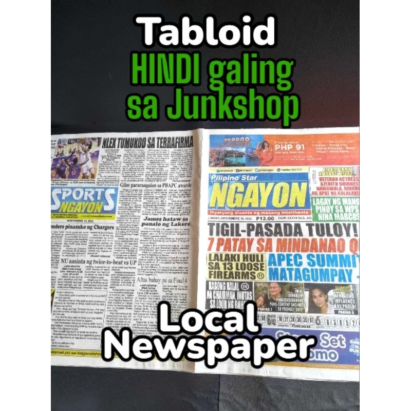 Old Dyaryo | Old Newspaper Tabloid Tagalog Not from Junkshop Malinis ...
