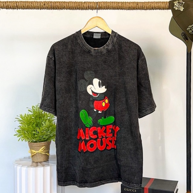 Mickey Mouse Acid Wash Bangkok Oversized Shirt Unisex | Shopee Philippines