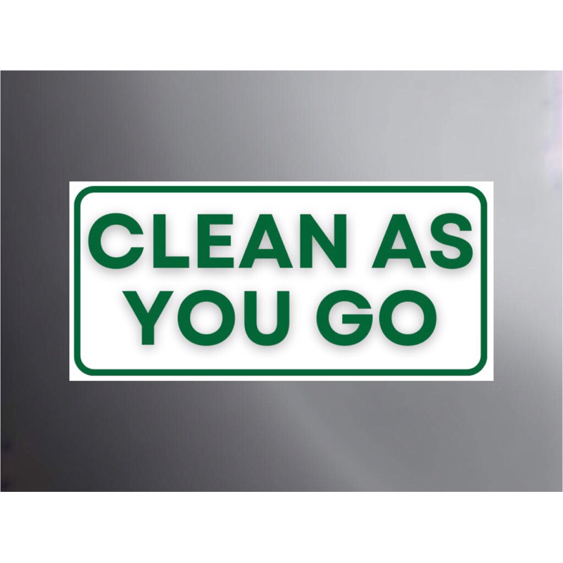 Clean As You Go Vinyl Sticker Signage | Shopee Philippines