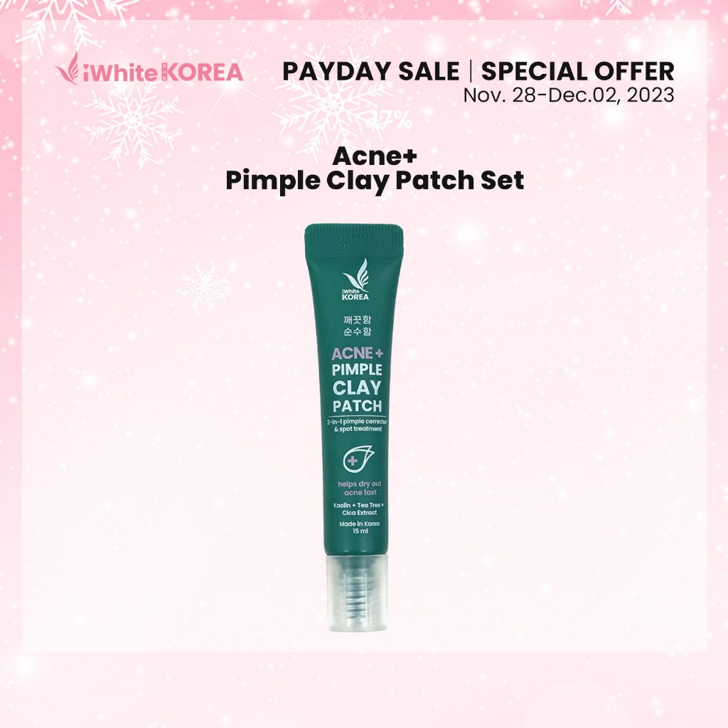iWhite Korea Acne+ Pimple Clay Patch Tube 15ml | Shopee Philippines