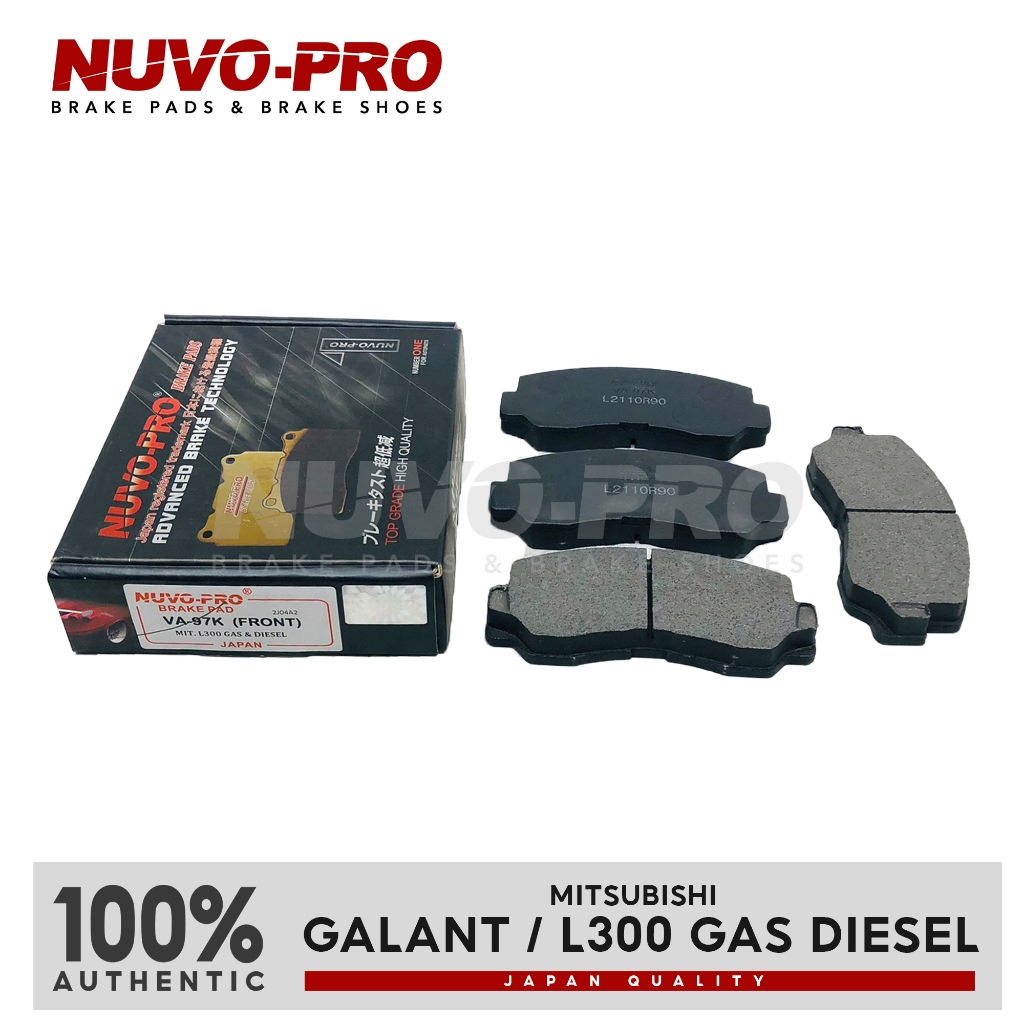 NUVO BRAKE PAD MITSUBISHI L300 GAS/DIESEL 1990-2003/GALANT 1992-1997 ...
