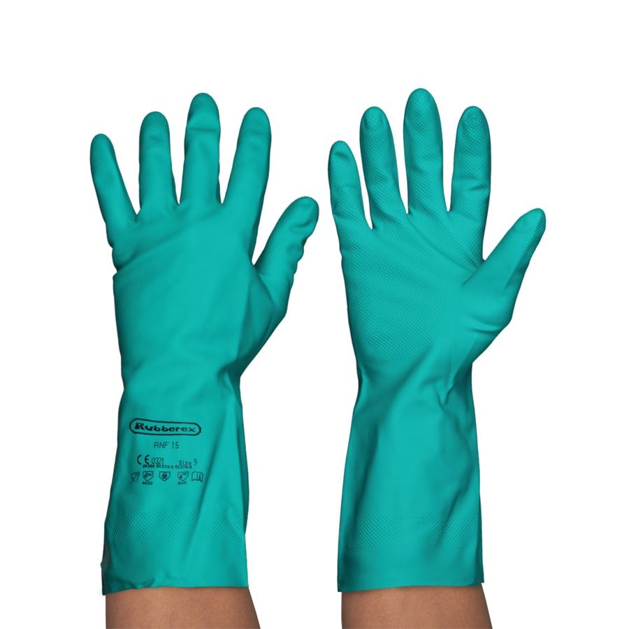 Rubberex Super Nitrile Rubber Chemical Resistant Gloves RNF15 RNF18 CE ...