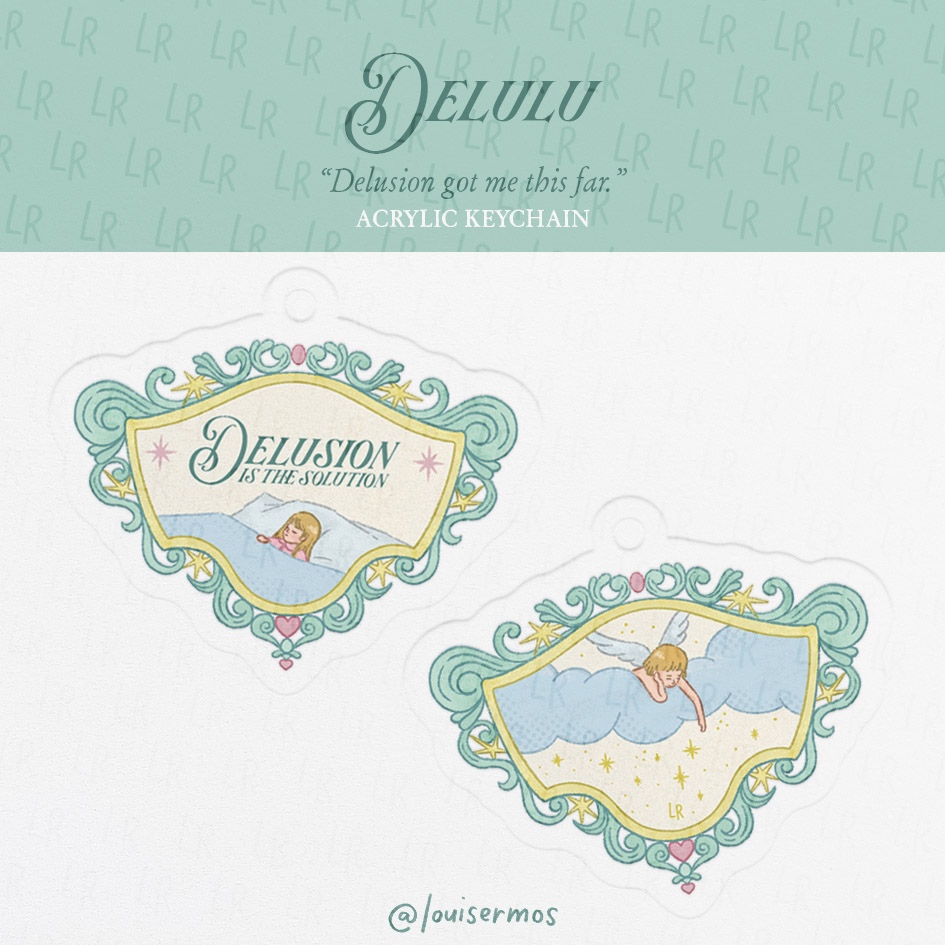Delulu Dream Tales Acrylic Charm Keychain | Louise Ramos | Shopee ...
