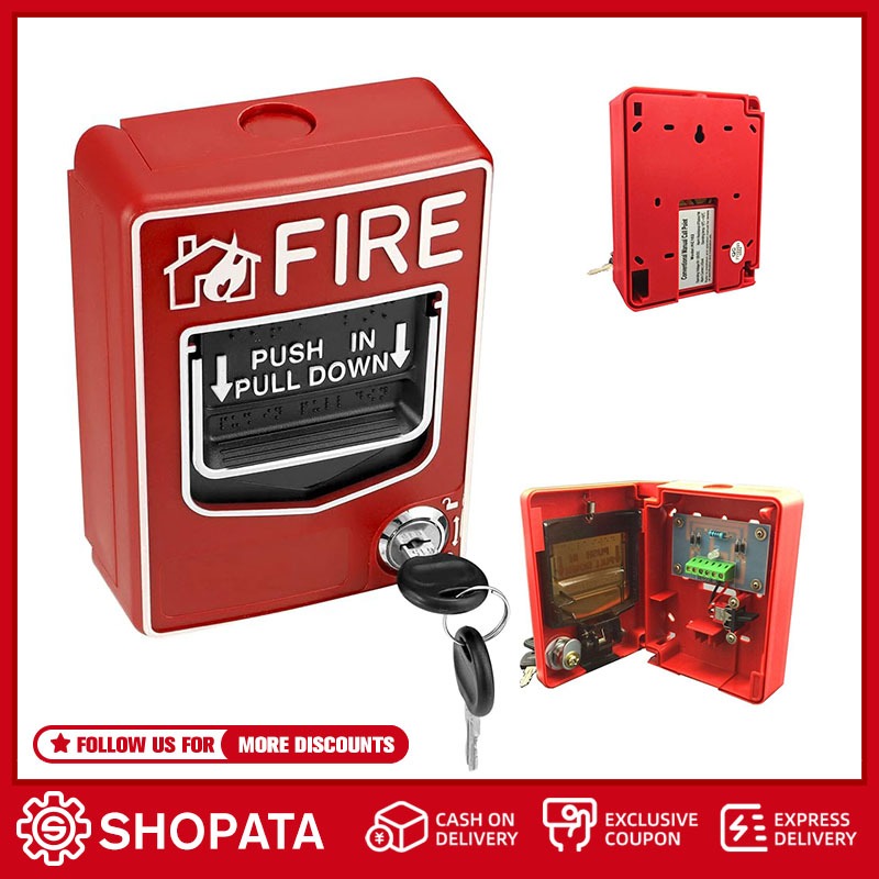 Shopata 220Vac Fdas Manual Fire Alarm Call Point Pull Station Button ...