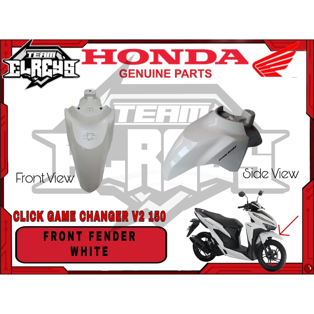 FRONT FENDER FOR CLICK GAME CHANGER 150 PEARL WHITE | Shopee Philippines