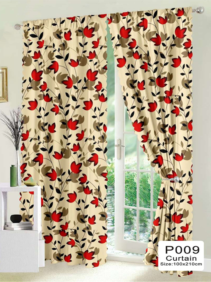 Curtain Kurtina Sa Bintana 100x210cm Windows Curtain Kurtina Door Green ...
