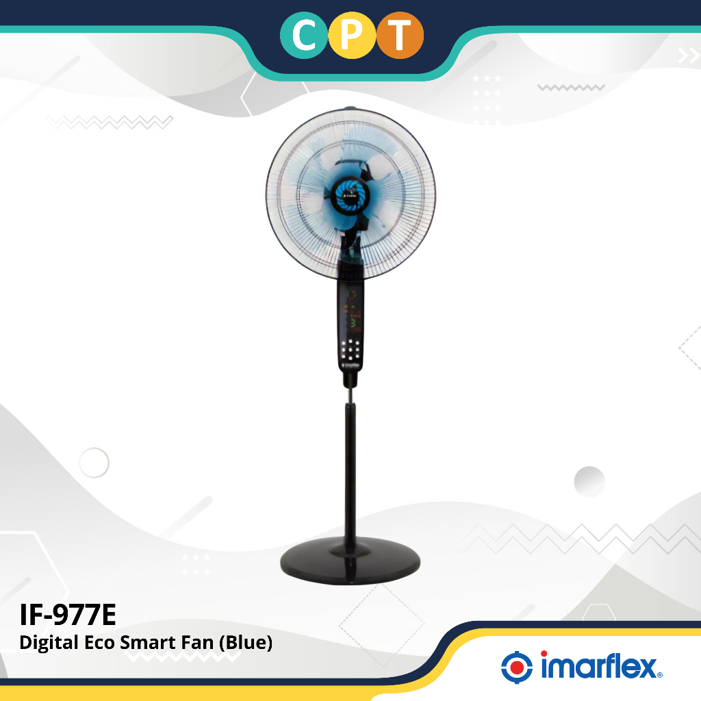 Imarflex IF-977E Digital Eco Smart Fan (Blue) | Shopee Philippines