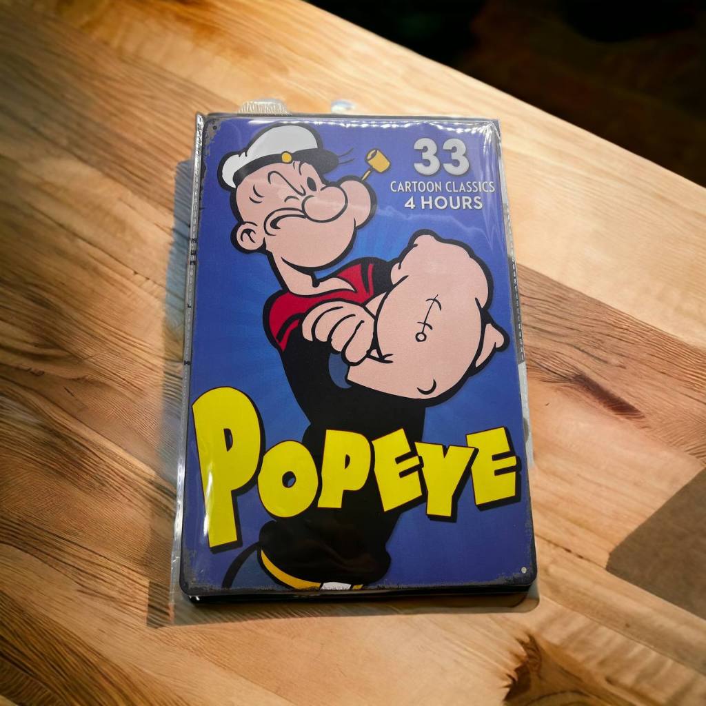 TrendsPH Popeye Metal Tin Plate Wall Mount Decoration 30cm x 20cm ...