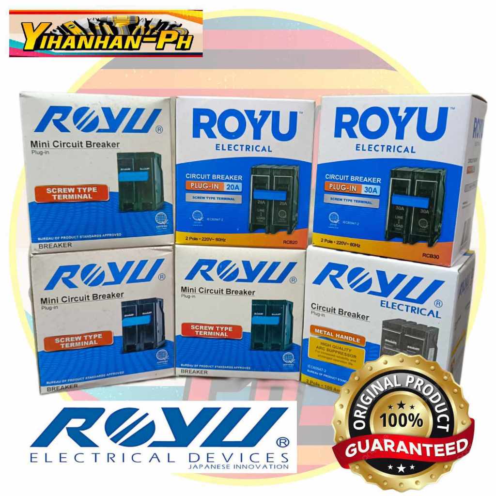 Mini Circuit Breaker ROYU / Plug-In / 100% Original Product 15A,20A,30A ...