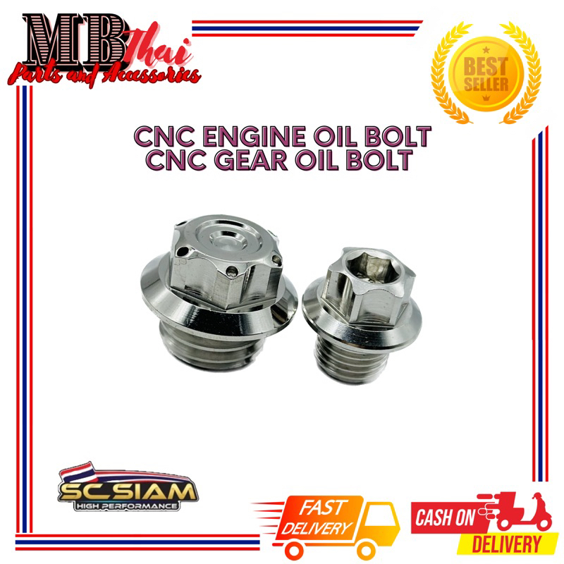 CNC Gear Oil Bolt / Engine Oil Bolt - GEAR TYPE | Shopee Philippines