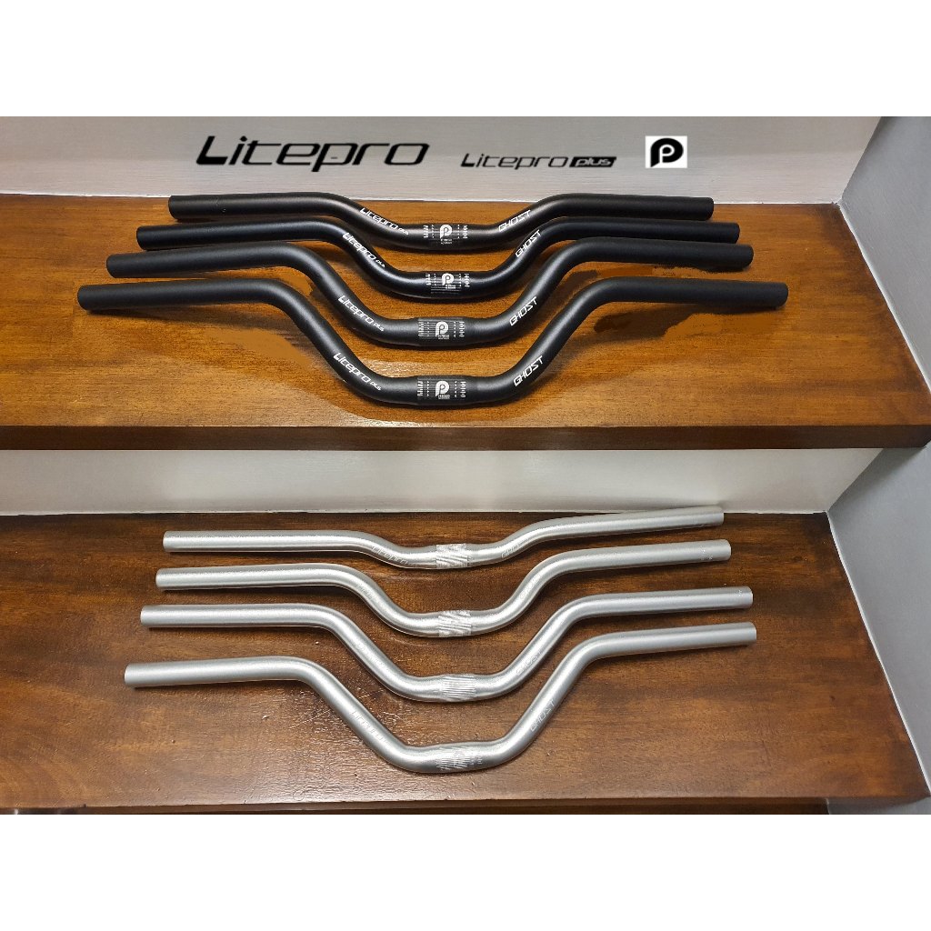 LITEPRO PLUS Ghost Low Mid High Riser Bicycle Handlebar 30mm 50mm 70mm ...