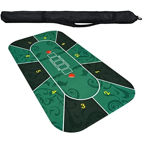 Portable Rubber Poker Table Mat 1.2*0.6M Professional Poker Pad Poker ...