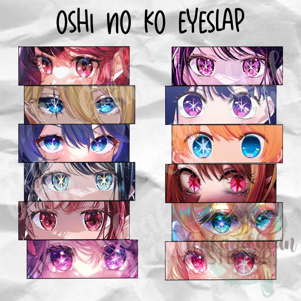 leaf and bean || oshi no ko EYE SLAP stickers || waterproof vinyl ...