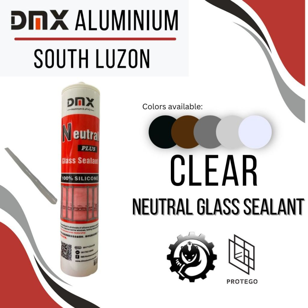 DMX Neutral Glass Sealant Tube Type (Clear, Brown, Black, Gray, White ...