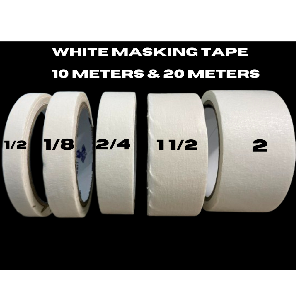 WHITE MASKING/PAPER TAPE 20 METERS | Shopee Philippines