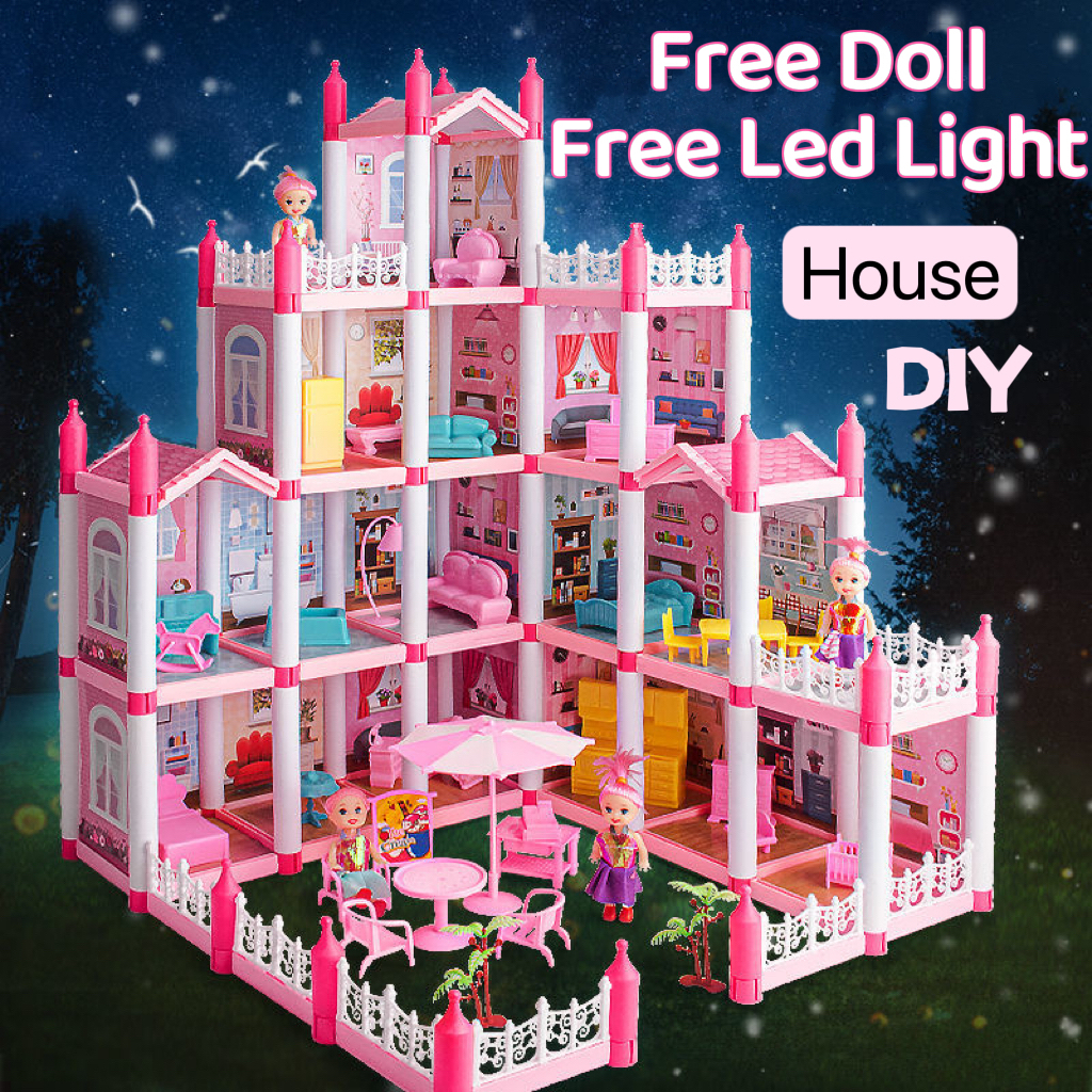 COD Doll House Children House Villa Gift Box Set Princess Castle With ...
