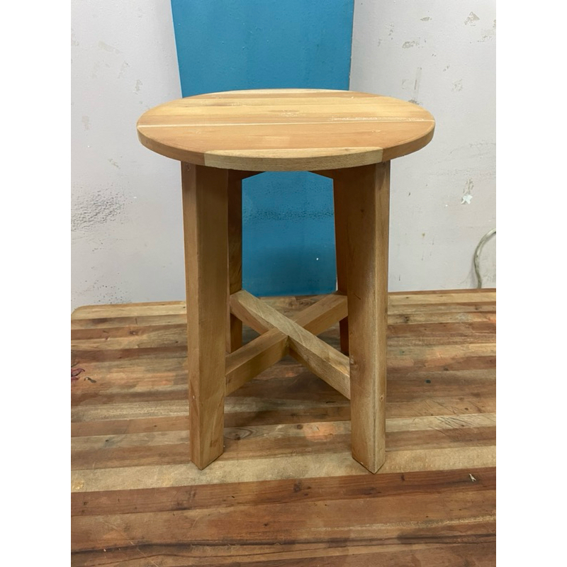 solid kd MAHOGANY WOOD round Stool (no varnish) - MANGKAKAHOY | Shopee ...