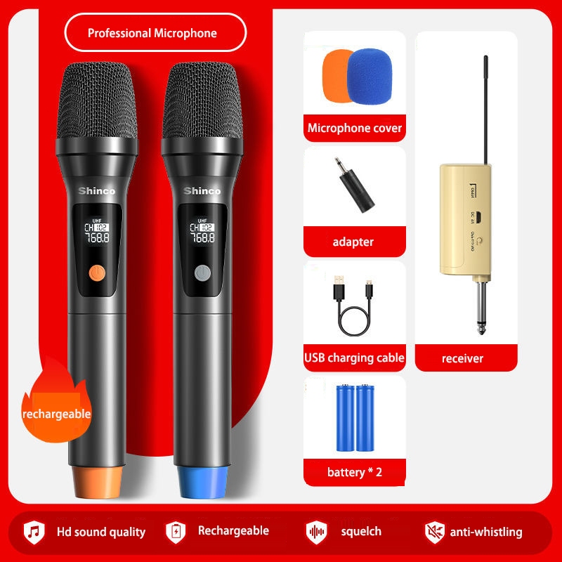 Wireless Microphone Rechargeable For Videoke Set Karaoke Professional ...