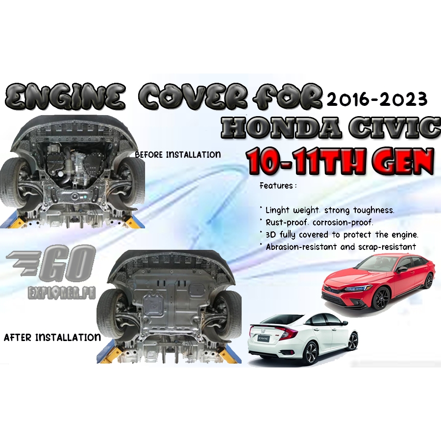 HONDA CIVIC Engine under cover 10th-11TH GEN/ Engine GUARD for HONDA ...