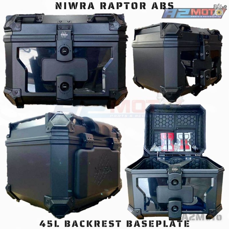 NIWRA F2 Raptor A2 Antares ABS HARD PLASTIC DUHAN HNJ MC Top Box ALLOY ...