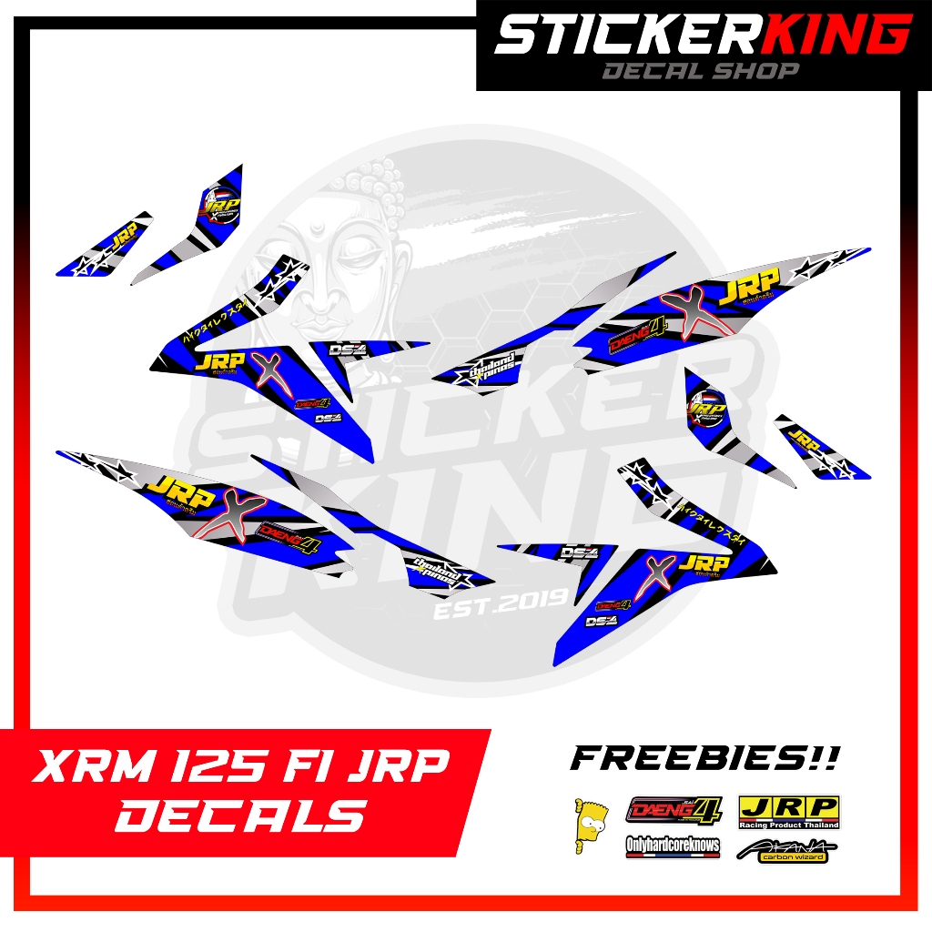 XRM 125 Fi Jrp Daeng Decals wiht freebies | Shopee Philippines