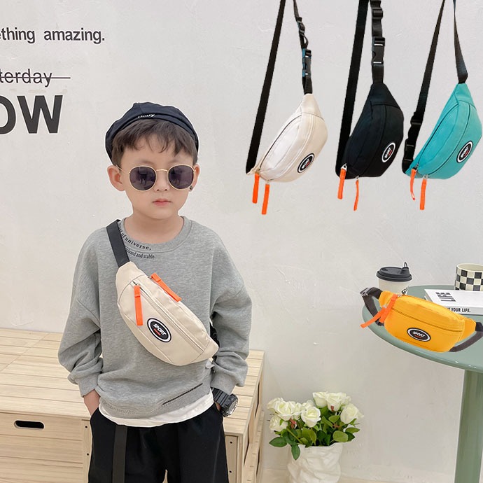Children's Messenger Bag Kids Boy Chest Bag Canvas Waist Bag Backpack ...