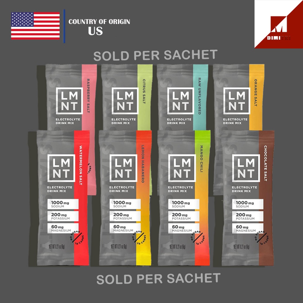 LMNT Zero-Sugar Electrolytes - Hydration Powder Packets | No Artificial ...